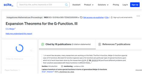 Expansion Theorems For The G Function Iii