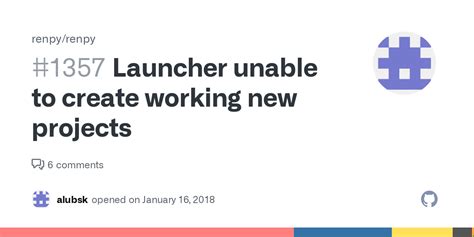 Launcher Unable To Create Working New Projects Issue Renpy Renpy GitHub