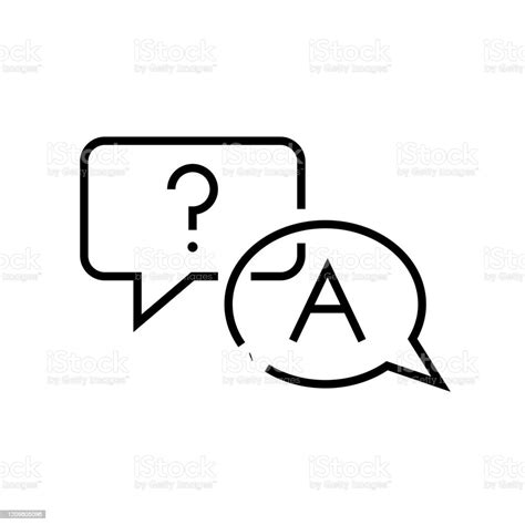 Questions And Answers Line Icon Concept Sign Outline Vector Illustration Linear Symbol Stock
