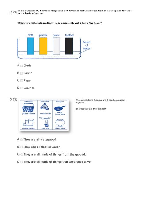 Science Olympiad Class 3 Sample Question Paper 10 Olympiad Tester