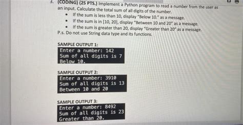 Solved Coding 25 Pts Implement A Python Program To Read