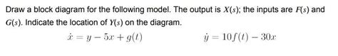 Solved Draw A Block Diagram For The Following Model The Chegg Com