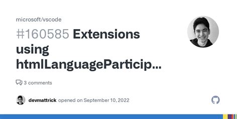 Extensions Using Htmllanguageparticipants Dont Activate Vscodehtml