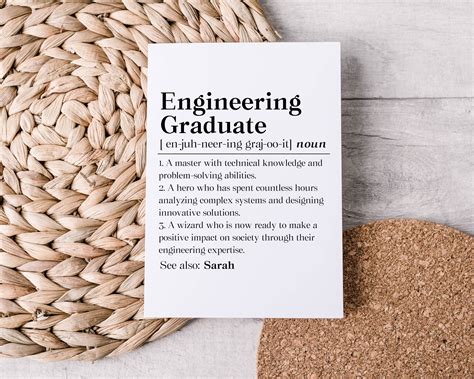 Personalized Engineer Graduation Card Custom Engineering Graduate T