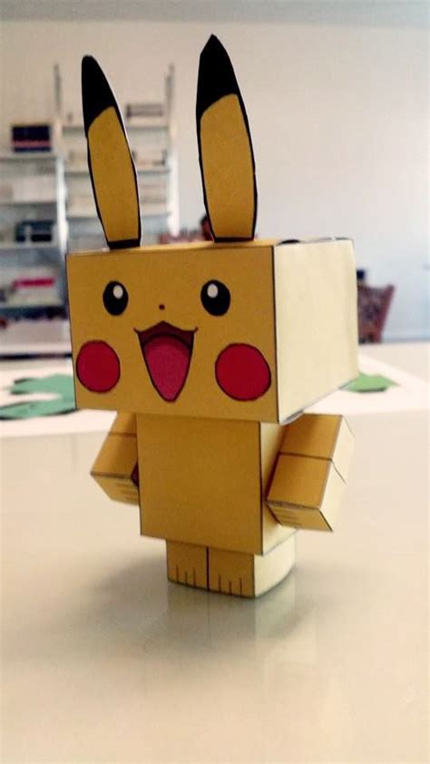 Cubic Paper Pikachu Template From Cubeecraft