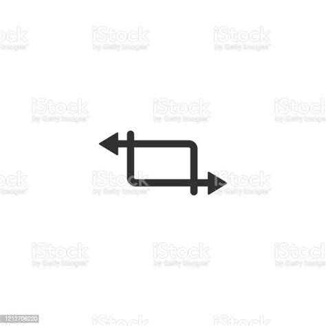 전송 동기화 마이그레이션 데이터에 대한 검은 방향 화살표입니다 교통 교량 또는 교환 콘프트 흰색 배경에 격리 된 선형 로고 유형 그래픽 아트 디자인 0명에 대한 스톡 벡터