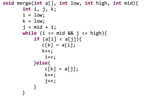 solved convert to mips void merge int a[] int low int