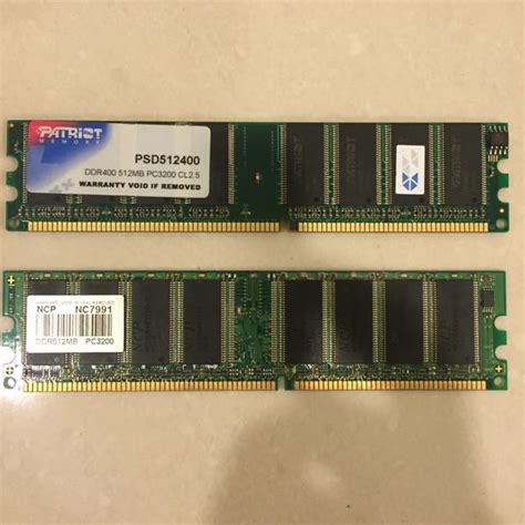 RAM Patriot NCP DDR1 400 512MB Computers Tech Parts Accessories