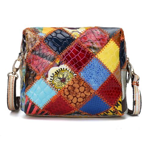 Hot Sale Designer Women Colorful Genuine Leather Crossbody Bag