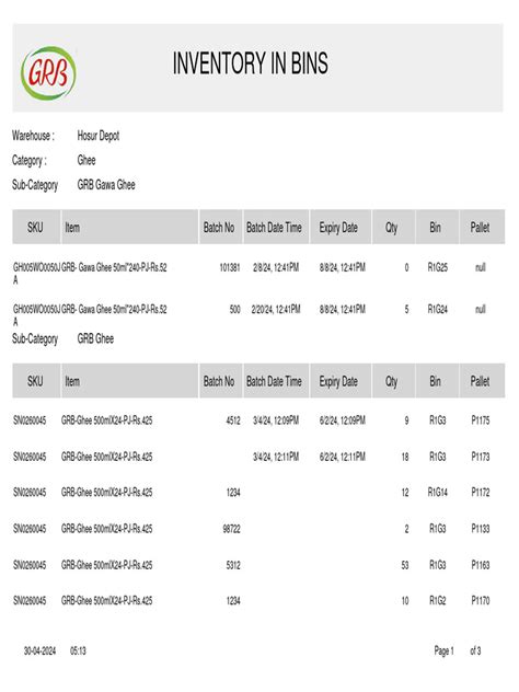 Inventory In Bins 30 04 2024 10 43 40 Download Free Pdf Production And Manufacturing Logistics