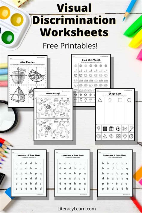 Visual Discrimination Worksheets Free Printables Literacy Learn
