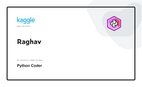 python kaggle datascience codingjourney badgeunlocked techwithhumor raghav kannan