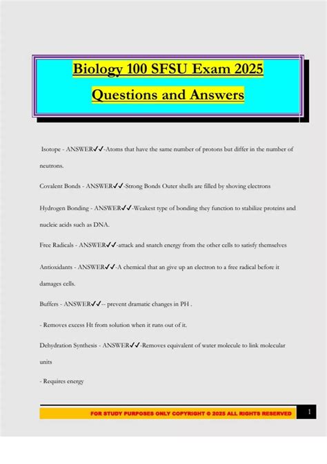 Sfsu Bio Bundled Exams 2025 Questions And Answers Stuvia Us