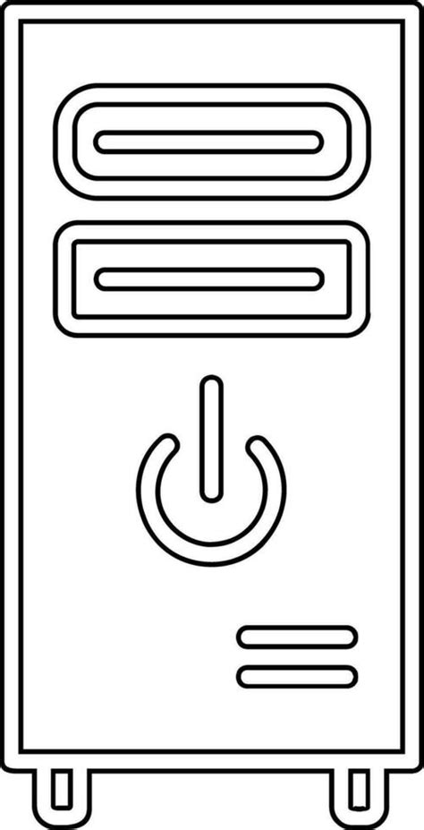Cpu Tower Vector Icon Vector Art At Vecteezy
