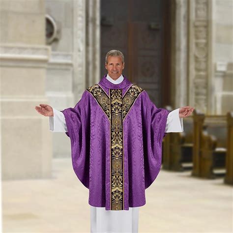 All Saints Collection Purple Chasuble Clergy Apparel Church Robes