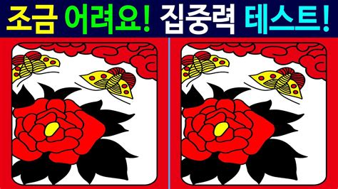 【다른그림찾기두뇌운동】💚30분 동안 다시보기 한개도 못찾으면 집중력 심각 인지능력테스트100세 뇌건강치매시작 60대는 절대 못찾는 차이점 3개 찾기【틀린그림찾기