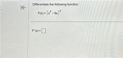 Solved Differentiate The Following