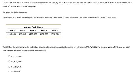 Solved A Series Of Cash Flows May Not Always Necessarily Be Chegg