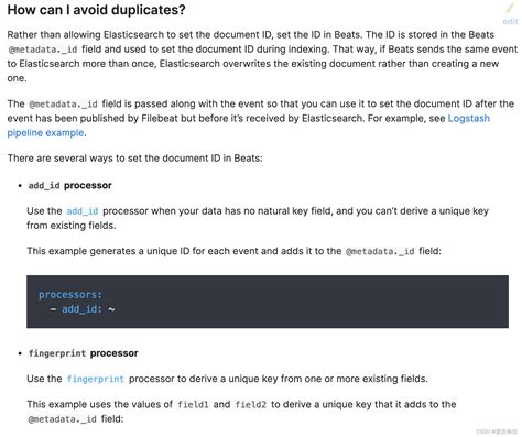 filebeat采集数据到es保证数据不重复 filebeat重启数据重复抽取 csdn博客