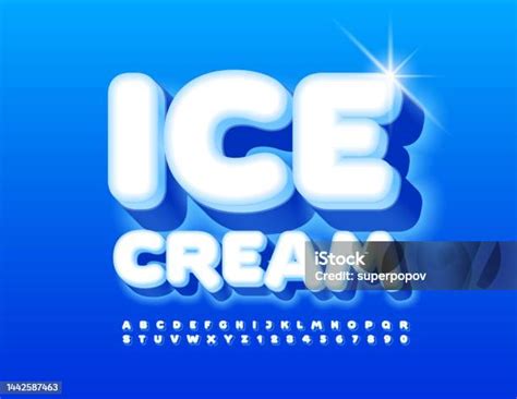 벡터 크리에이 티브 기호 아이스크림입니다 현대 3d 알파벳 문자와 숫자 아이스크림에 대한 스톡 벡터 아트 및 기타 이미지 아이스크림 광고 냉동된 Istock