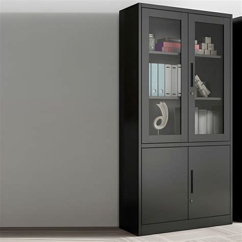 Lockable Steel Filing Cabinet With 3 Shelves Easy Assembly With Key