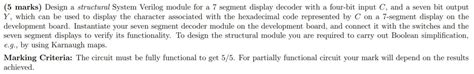 Solved 5 Marks Design A Structural System Verilog Module