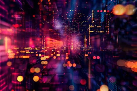 High Tech Control Room With Digital Screens Displaying Global Data Business Analytics And