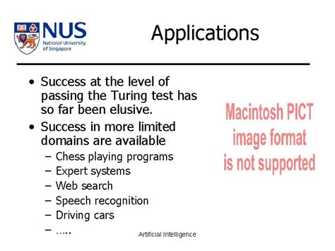 Artificial Intelligence Lee Wee Sun School Of Computing