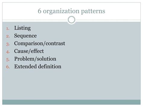 Ppt Patterns Of Organization Powerpoint Presentation Free Download