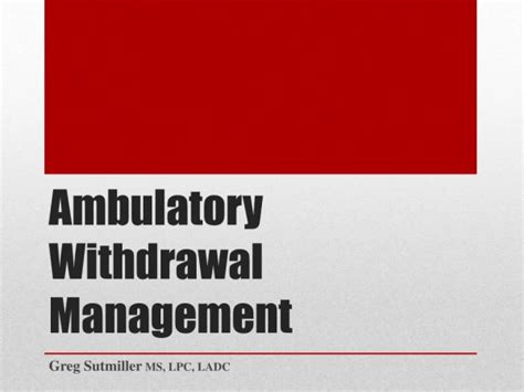 Ppt Post Acute Withdrawal Management Powerpoint Presentation Free