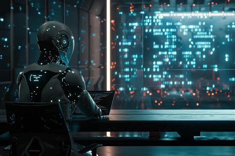 premium photo ai technology artificial intelligence man using