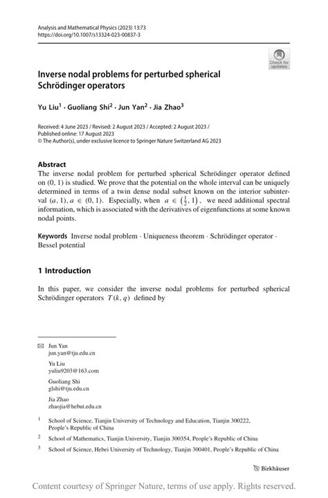 Inverse Nodal Problems For Perturbed Spherical Schrödinger Operators
