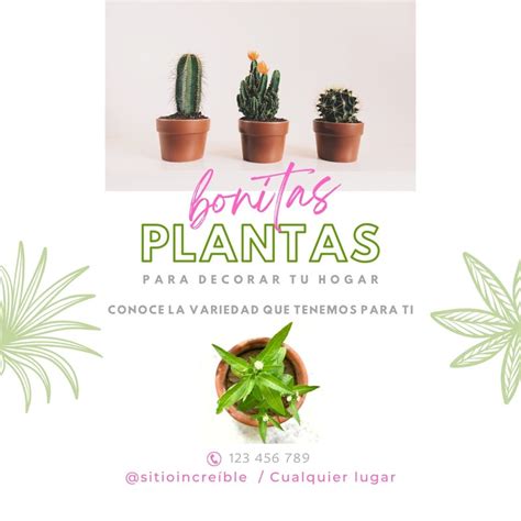 Plantillas Plantas Gratis Y Editables Canva