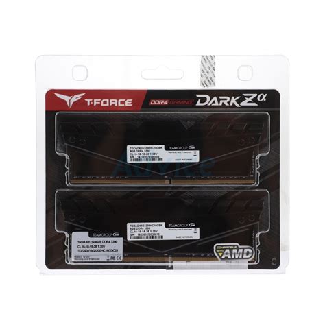 Ram Ddr4 3200 16gb 8gbx2 Team Dark Za Black Tdzad416g3200hc16cdc01