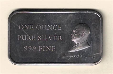 One Ounce Silver Bar Eisenhower Dorset Coin Company