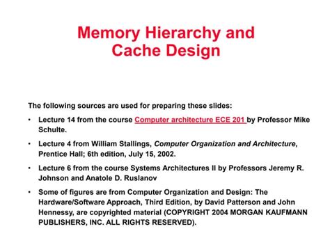 Memory Hierarchy Ppt Of Computer Organization Ppt