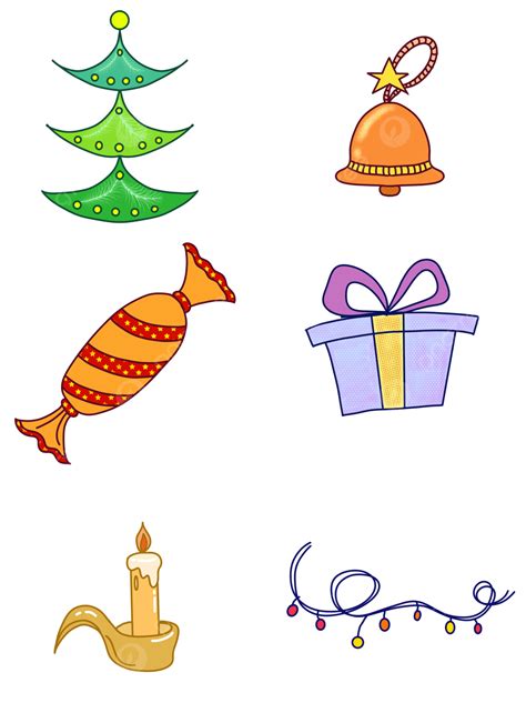 크리스마스 일러스트 핸드 드로잉 요소 조합 세트 만화 손으로 그린 손으로 그린 요소 크리스마스 Png 일러스트 및 Psd 이미지 무료 다운로드 Pngtree