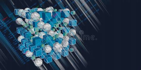 Abstract Visualization Spherical Algorithm Analysis Data With Blurred