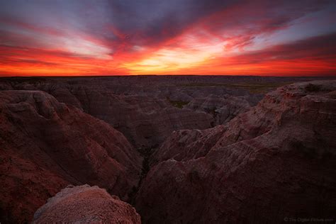 Exposing A Big Badlands Sunrise Badlands National Park