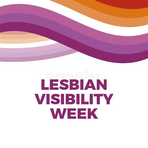 Lesbian Visibility Week Vector Stock Vector Illustration Of