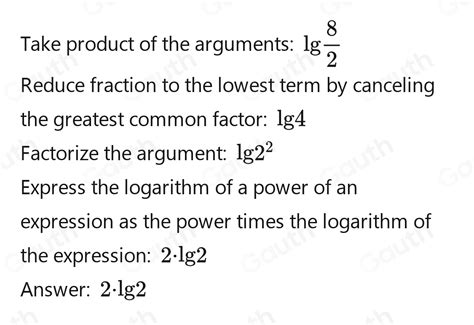 Solved Rewrite The Following In The Form Log C Log 8 Log 2 Math