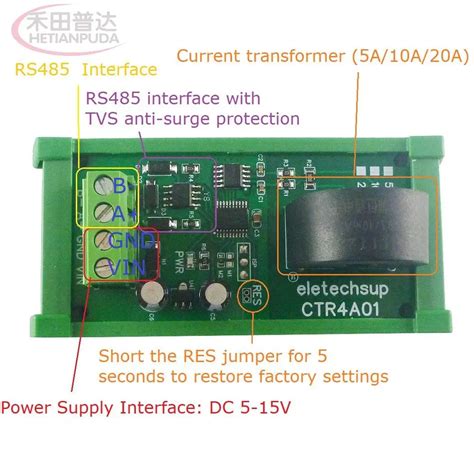 Rs485 Modbus Rtu Ac Transformer Ammeter Watt Hour Meter