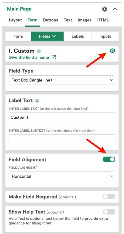 How To Align Form Fields Vertically Or Horizontally Digioh Help