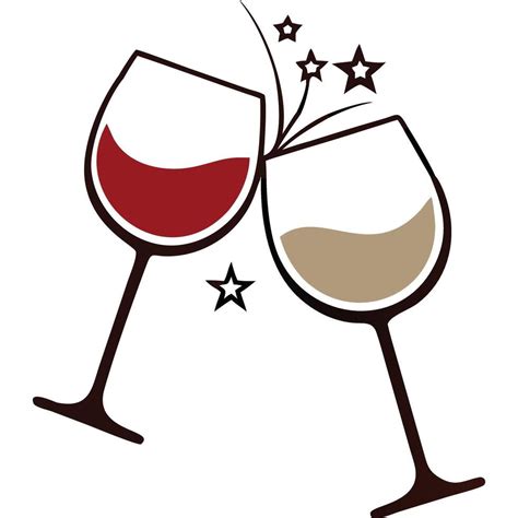 Two Wine Glasses Clinking Celebrating With Festive Stars 60628004