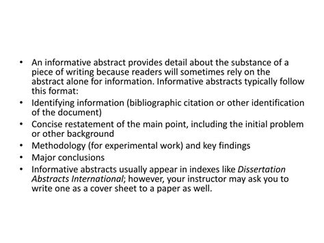 Ppt Informative And Descriptive Abstracts Powerpoint Presentation Free Download Id 5412263