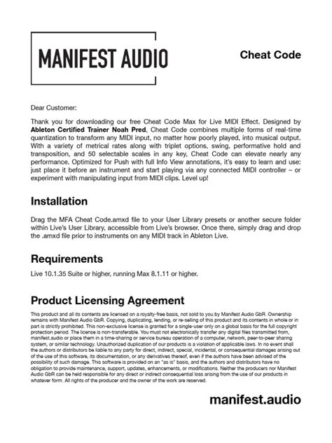 Mfa Cheat Code License And Manual Pdf Computer File Cheating In