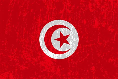 Tunisia Flag Official Colors And Proportion Vector Illustration