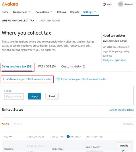 Avalara Avatax Portal — Documentação Odoo Saas 181