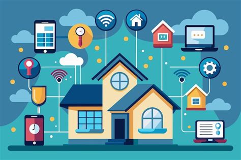 Premium Vector Smart Home Devices Connected Through A Centralized Hub