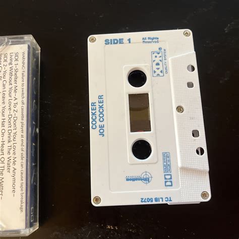 Joe Cocker Cocker Cassette Tape 1986 Tclib 5072 Retro Unit